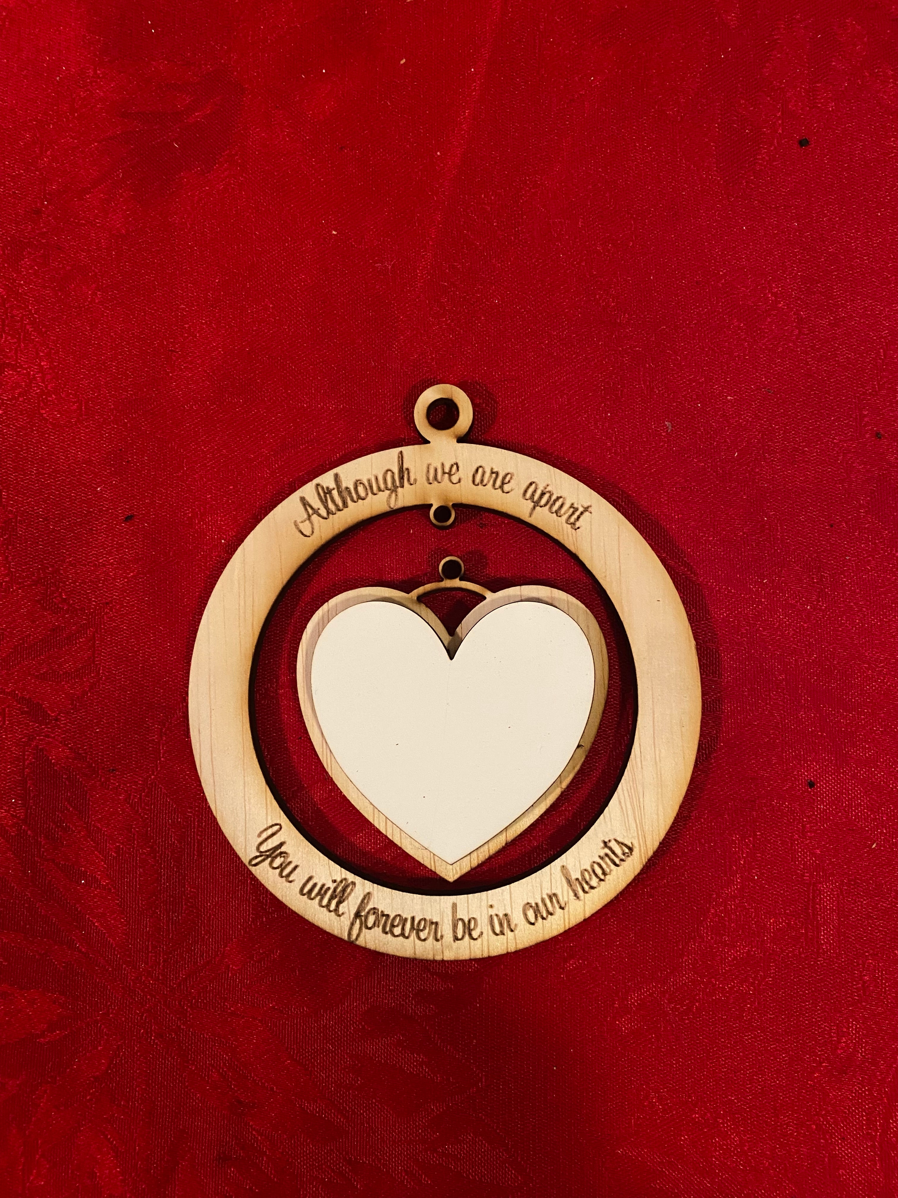 dangling heart ornament – Live Edge Laser Cuts & More