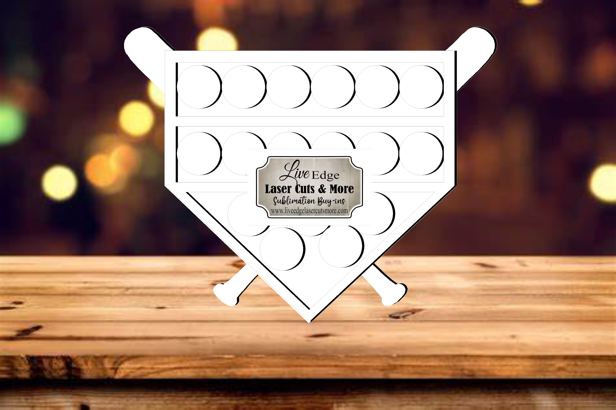 baseball sign with balls – Live Edge Laser Cuts & More