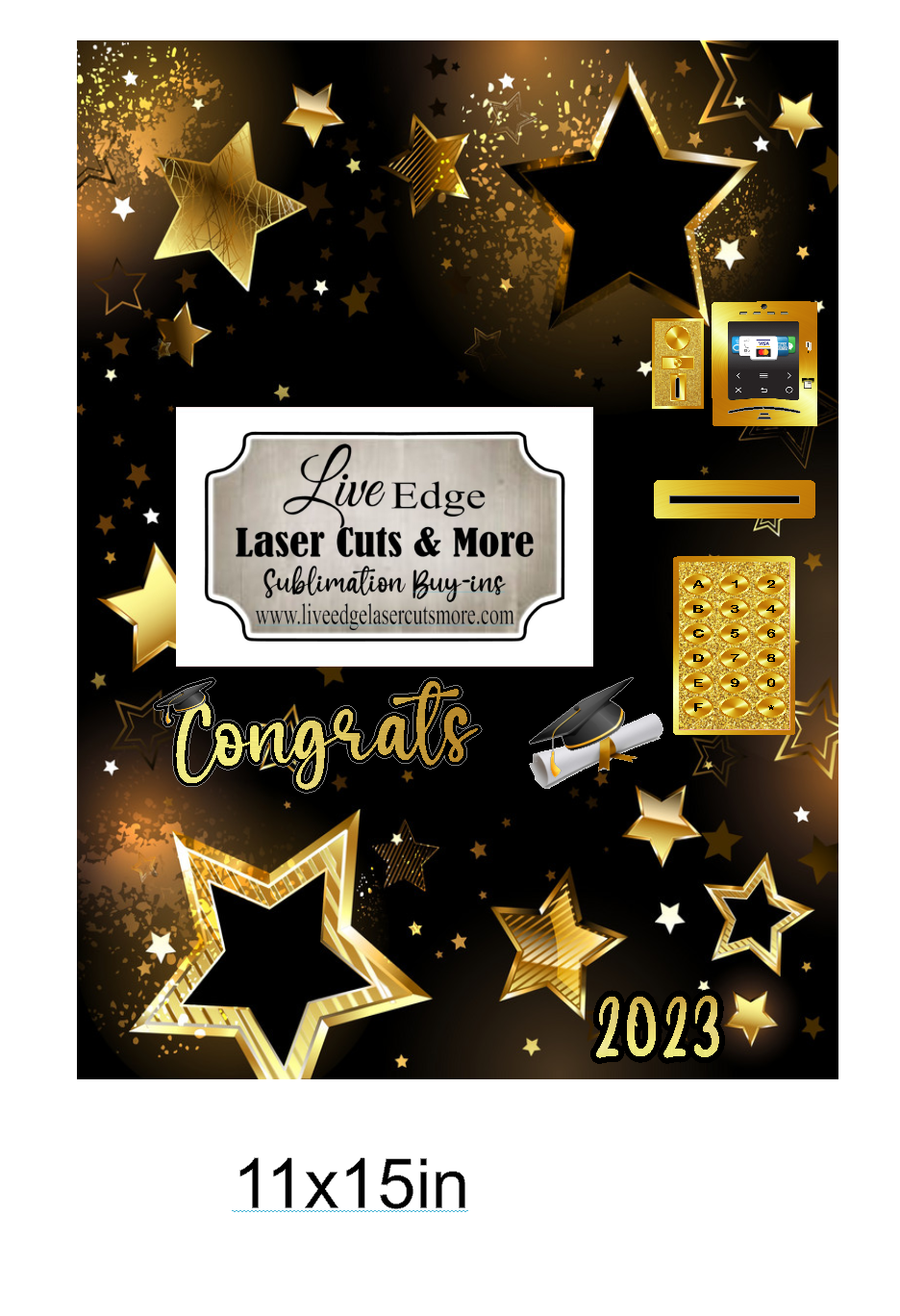 congrats star vending machine design – Live Edge Laser Cuts & More