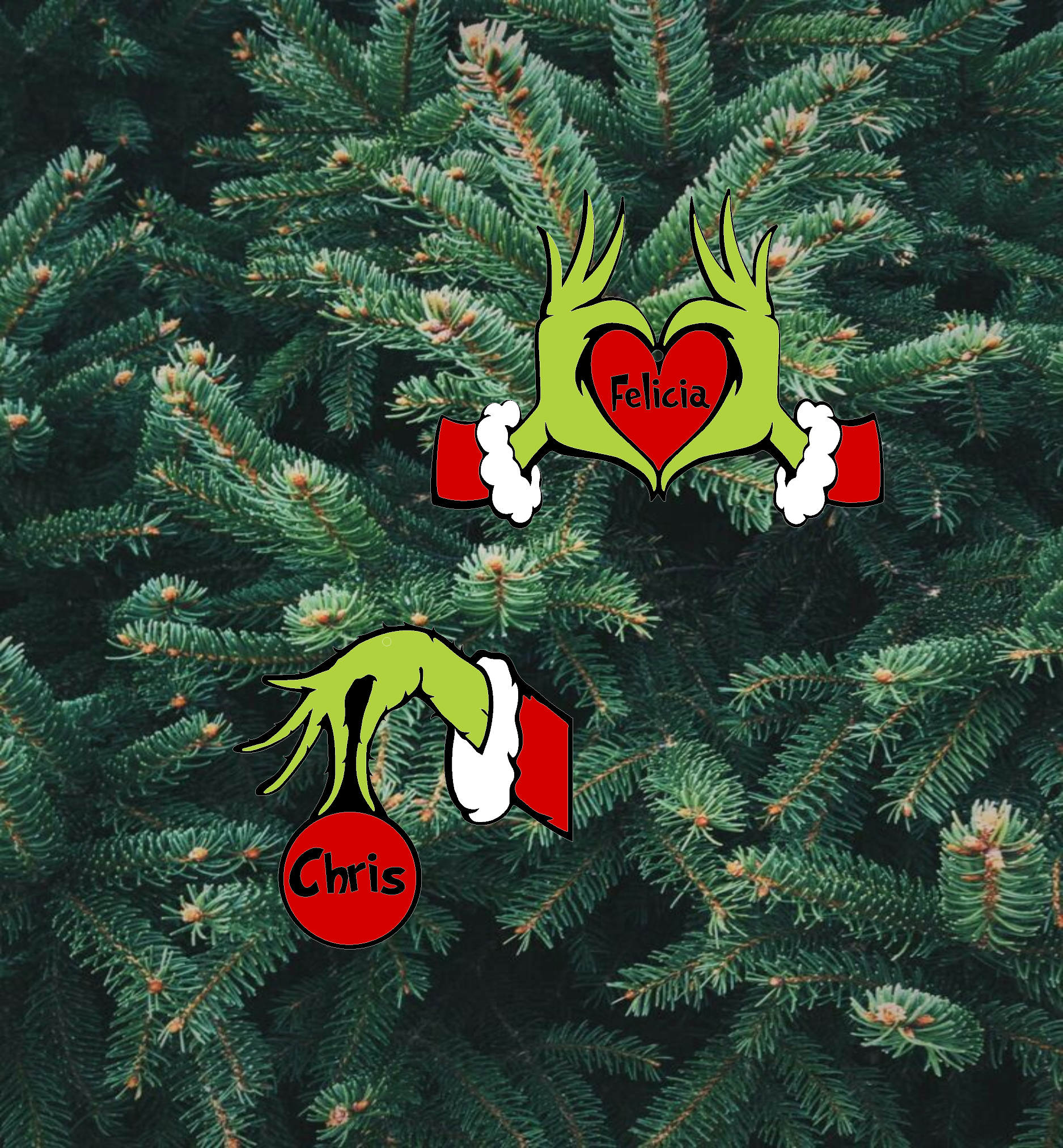 single layer hands ornaments – Live Edge Laser Cuts & More