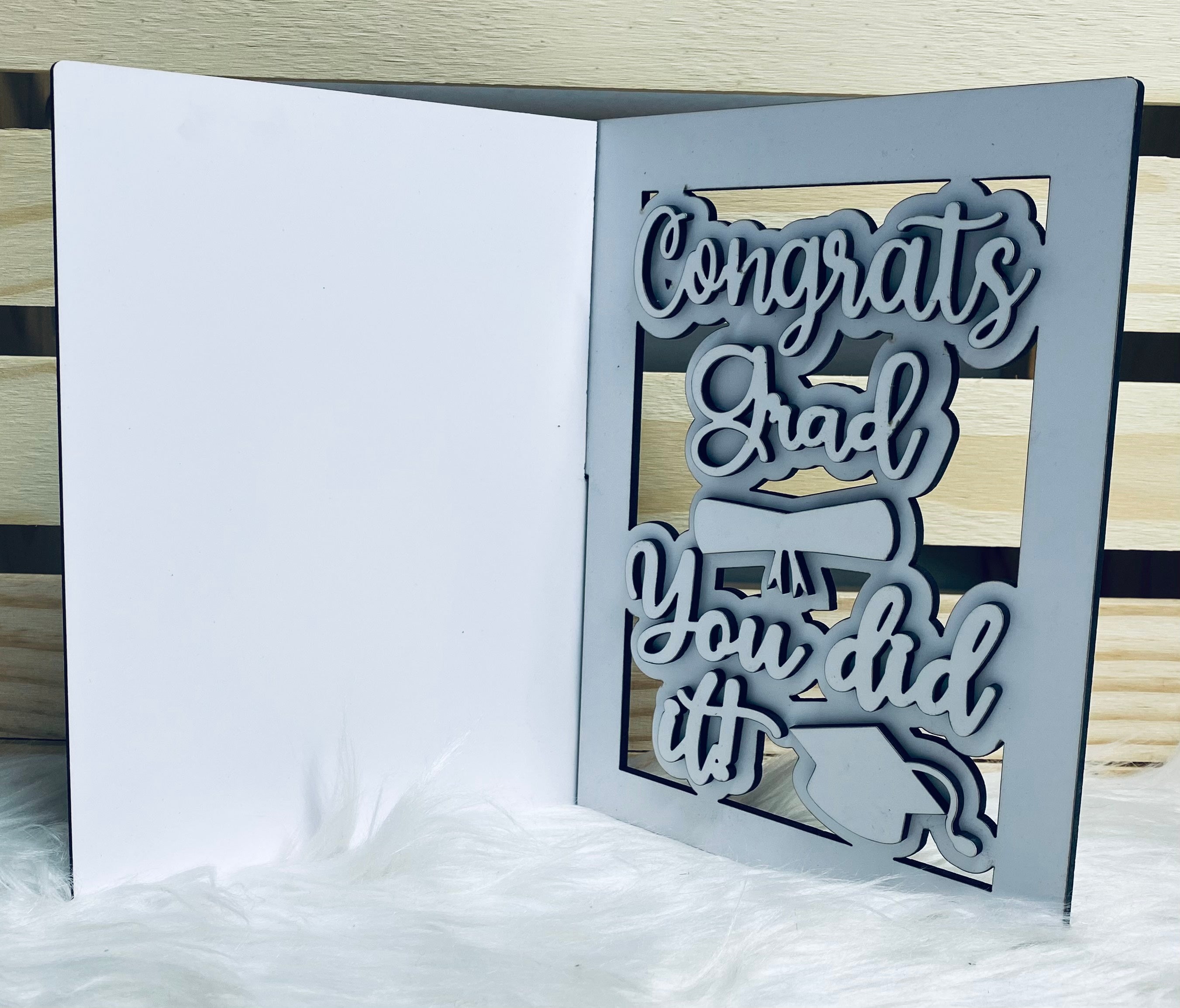 congrats you did it photo frame – Live Edge Laser Cuts & More