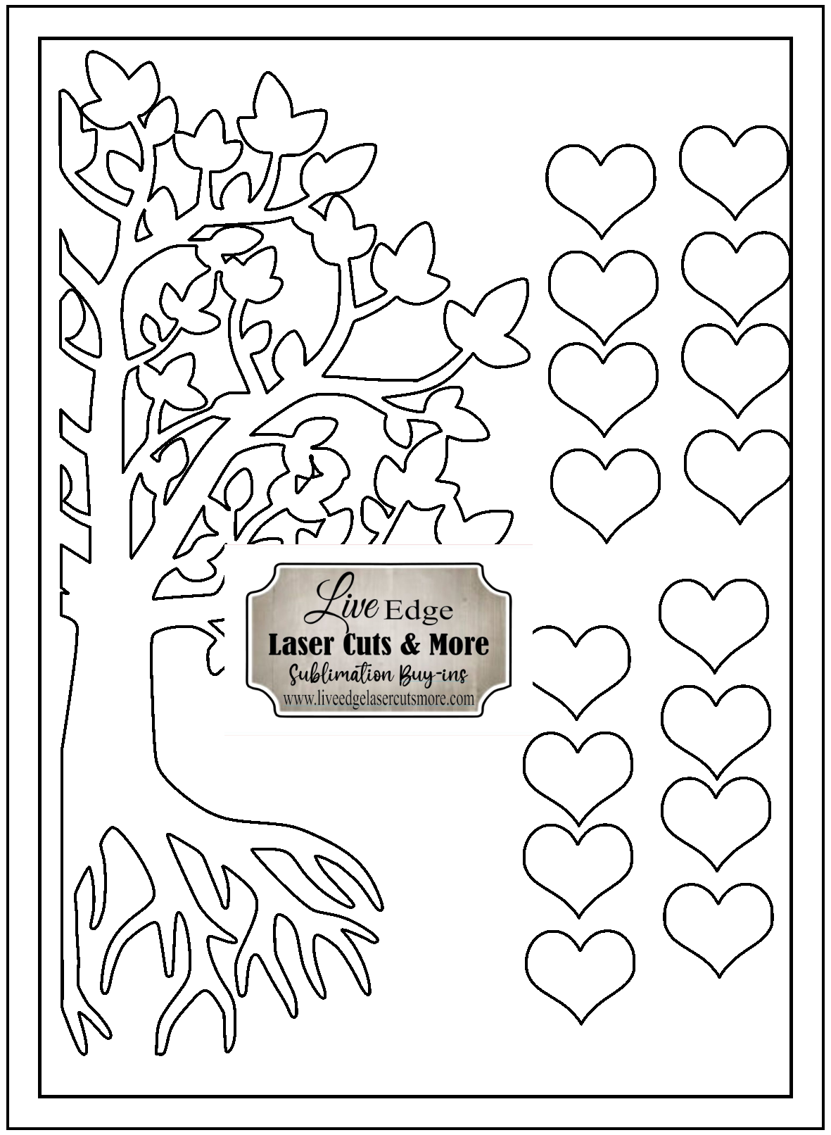 family tree sign BLANK – Live Edge Laser Cuts & More